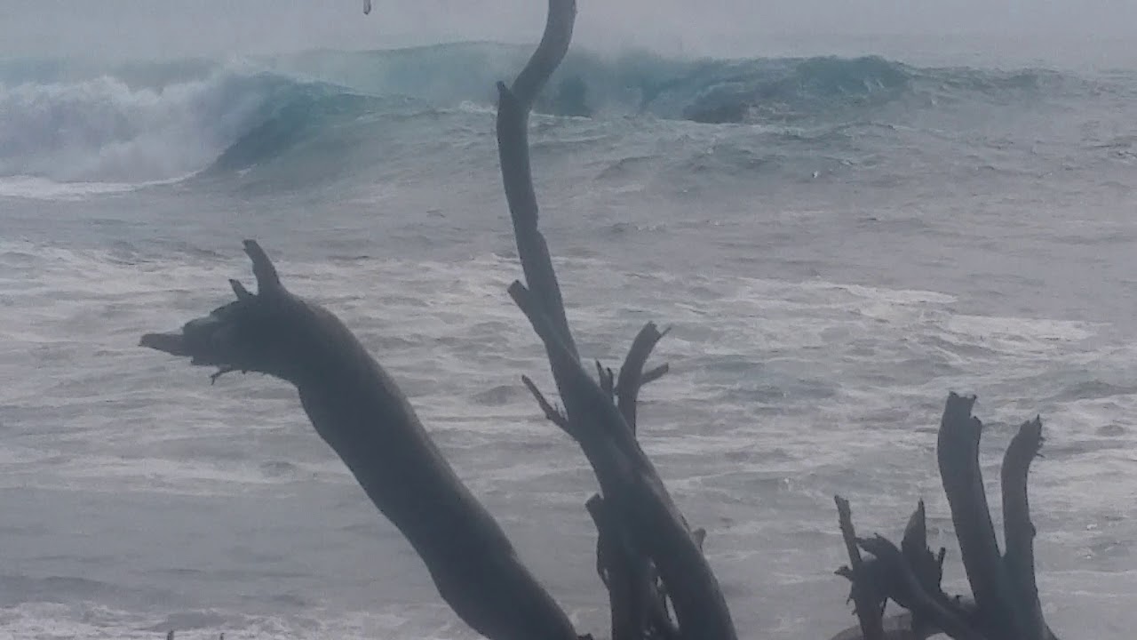 Kehena blacks sands beach, Puna, Hi..Rough sets, really big waves...