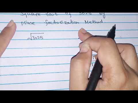 square root of 3025 by prime factorization method
