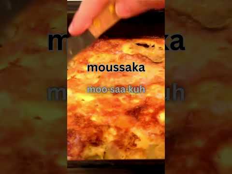How to Pronounce Moussaka #moussaka #greekfood #foodpronounciation #greekcuisine #shorts