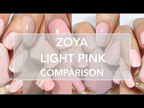 Zoya Light Pink Comparison // Dot, Joey, Brenna, Portia, Agnes, Avril