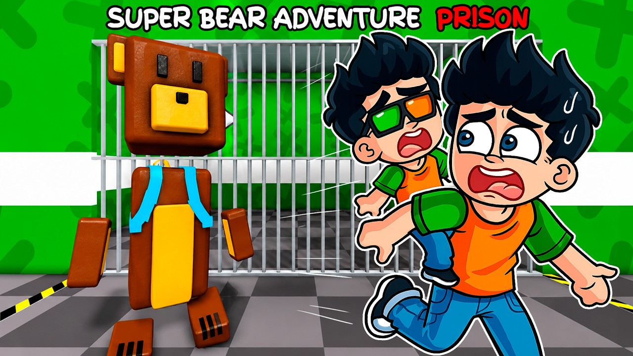 ESCAPA DE LA PRISIÓN DE SUPER BEAR ADVENTURE CON MI HERMANITO JONDRESITO | JONDRES GC