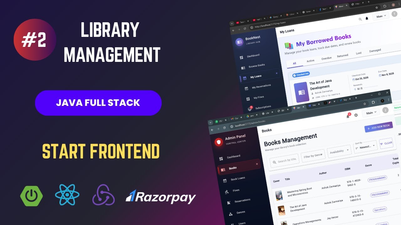 📚 Build a Real-World Library Management System Using Java full stack | spring boot , oauth2, react