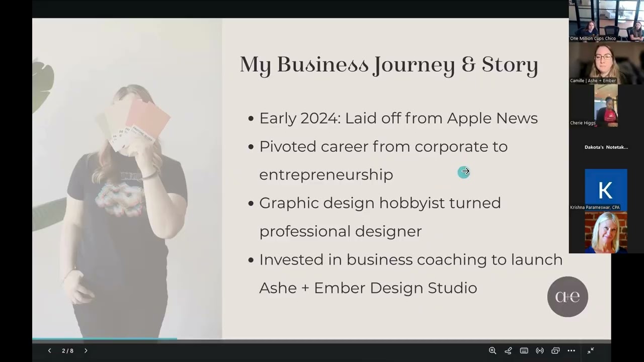 Ashe + Ember Design Studio - 1 Million Cups Chico Presentation