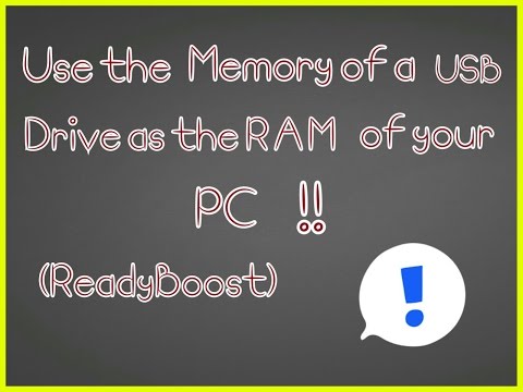 Use the Memory of a USB Drive as a RAM for your PC!! Video Lecture - IT ...