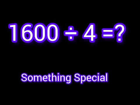 1600 Divided by 4 ||1600 ÷ 4||How do you divide 1600 by 4 step by step?||Long Division||1600/4