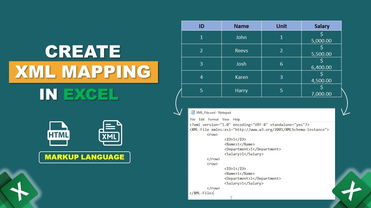 How to Create XML Mapping in Excel