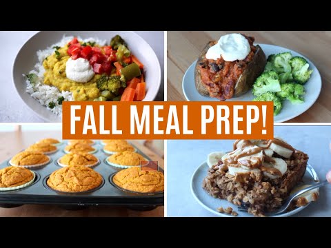 FALL MEAL PREP! Plant Based Recipes & Free PDF!