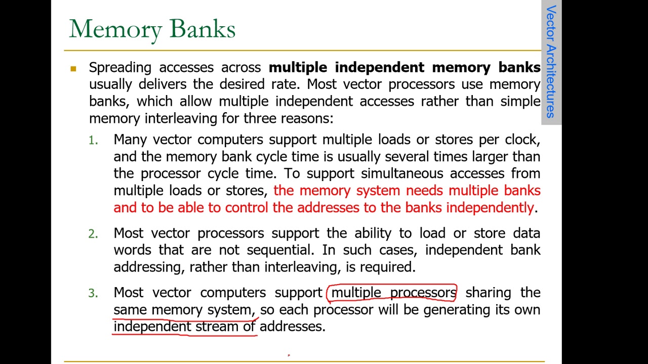 Vector Processors - Data banks