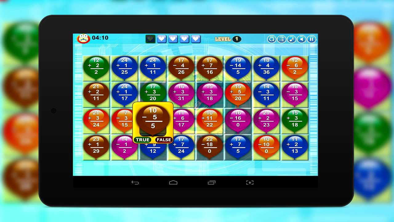 Math Balloons Addition Subtraction Android App