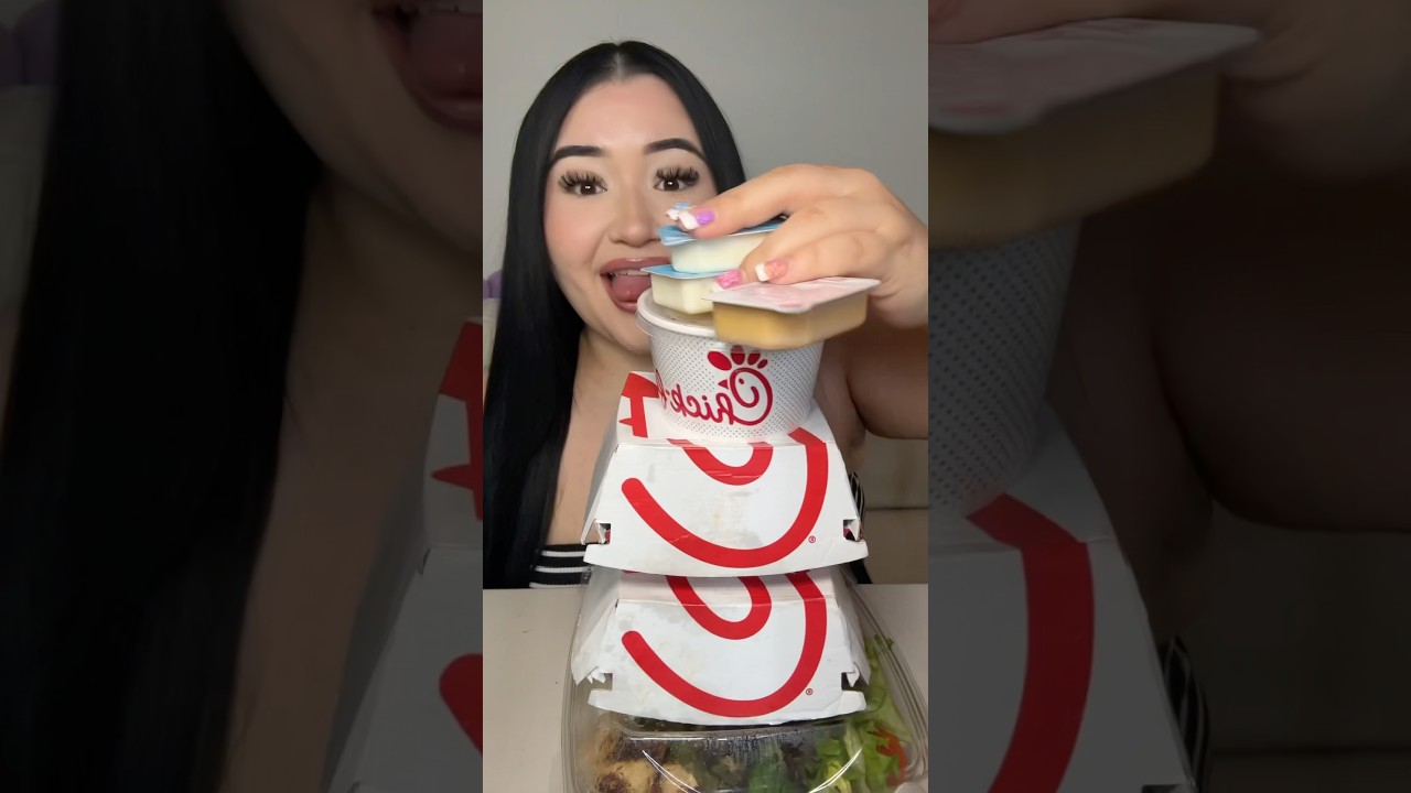 Chick Fil A Haul 😍 #chickfila #foodies #mukbang