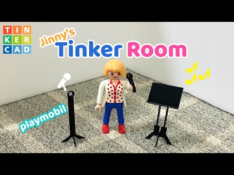 🚗 Miniature MIC & stand for Playmobil with Tinkercad・Free 3D File for ...