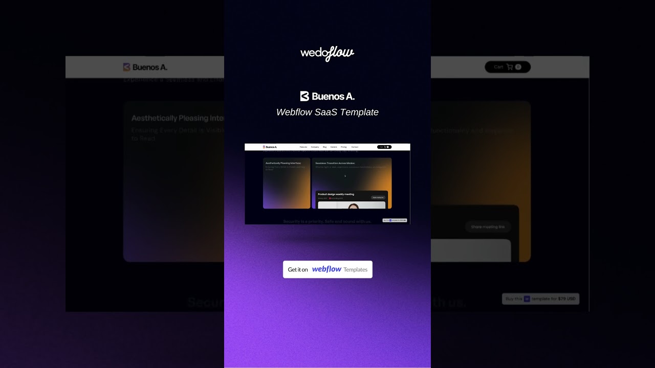 NEW Webflow SaaS template – Buenos Aires 🎉