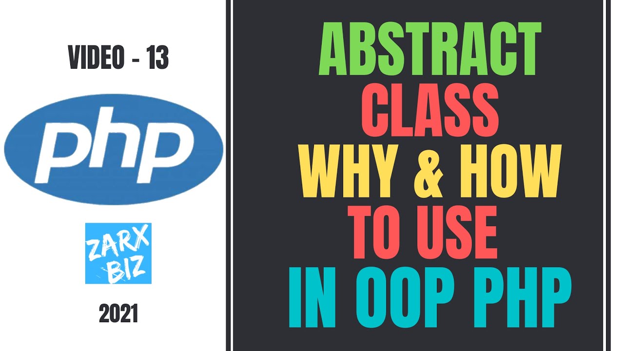 #13 Abstract Classes in OOP PHP with examples | Object Oriented PHP Tutorial | PHP Tutorial
