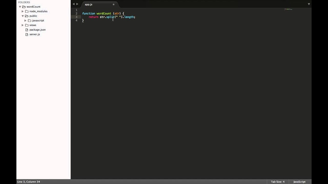Intro to Javascript - Count the words in a string