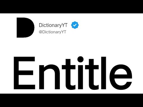 Entitle Meaning in English