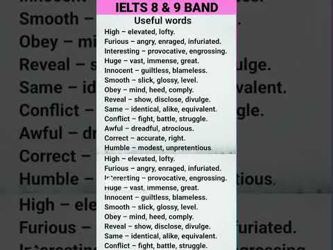 📽️ Important SYNONYMS DAILY USE WORDS 🎥 IELTS 9 band #vocabulary |/ #learnenglish WRITING speaking