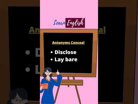 Antonyms of Conceal? | Conceal का Antonyms? #shorts #learnenglishmeaning #antonyms #youtubeshorts