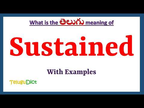 Sustained Meaning in Telugu | Sustained in Telugu | Sustained in Telugu Dictionary |