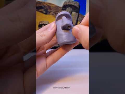🗿maoi statue (clay art)