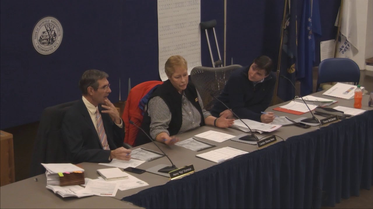 Deerfield Selectboard - January 10, 2018