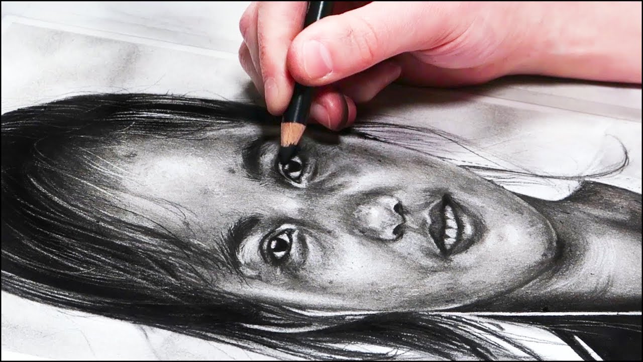 How to Draw a Portrait with Charcoal | REALISTIC DRAWING TUTORIAL