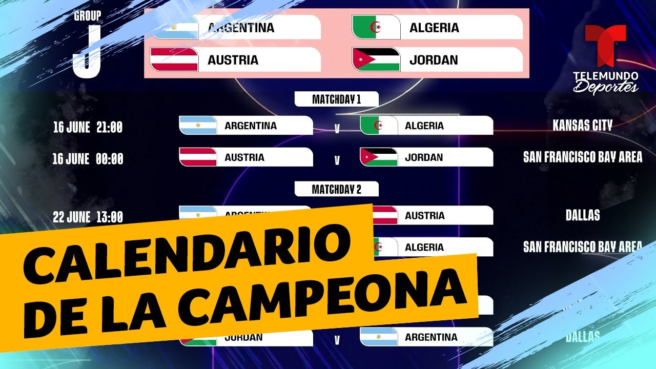 Argentina ya conoce su calendario y sedes en el Grupo J | Sorteo Mundial 2026 | Telemundo Deportes