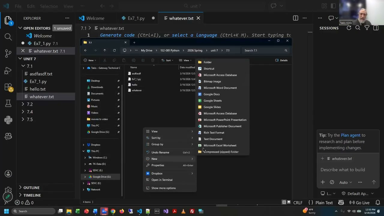 Python - Unit 7 - Exercise Completion - Files and Exceptions - Spring 2026