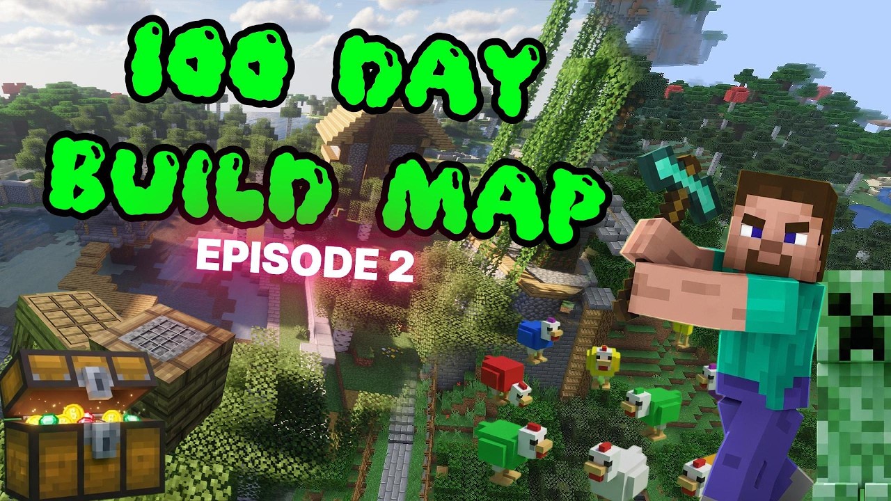 I Built a CRAZY Minecraft Map in 100 Days! (Episode 2) | Begin Exploring and Expanding the Terrain