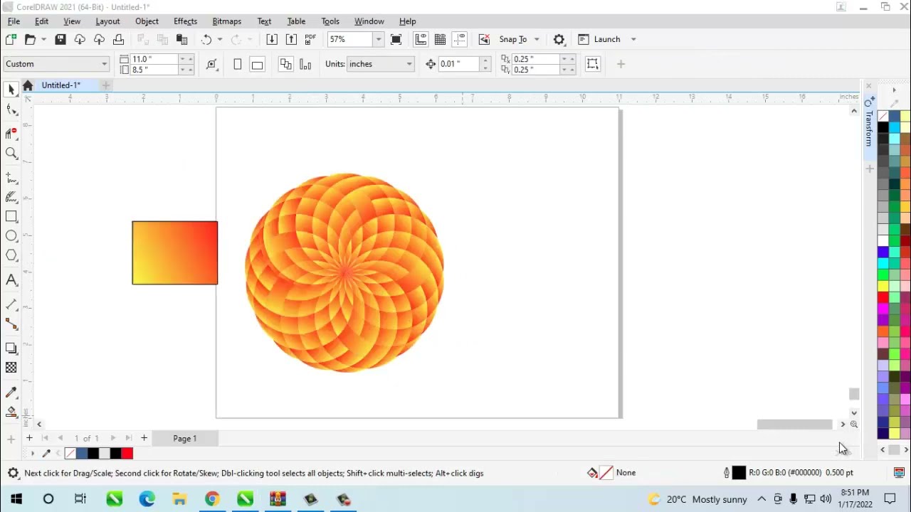 How to Circle Flower Design  Basic CorelDraw in Hindi