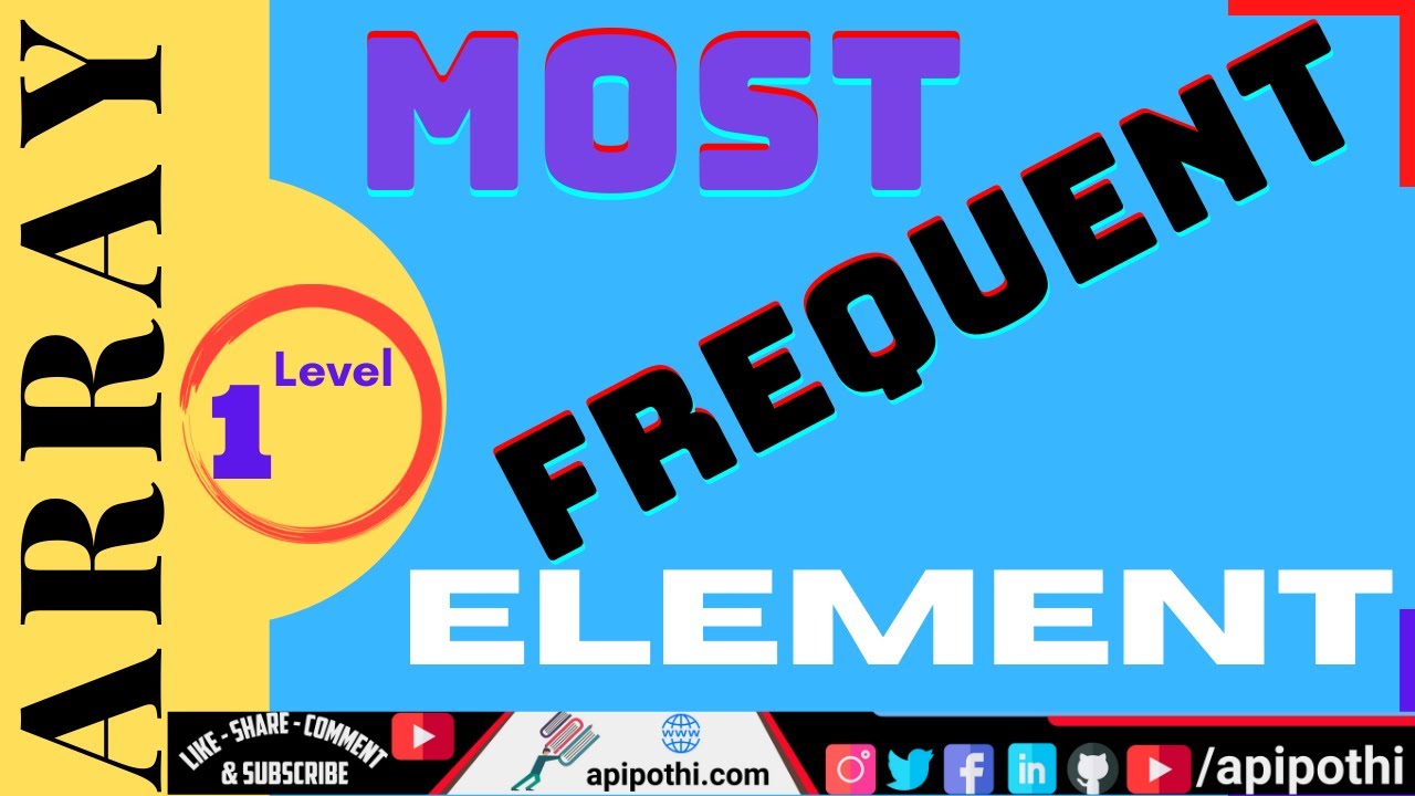 06 Write a java program to find the most frequent element in an Integer array
