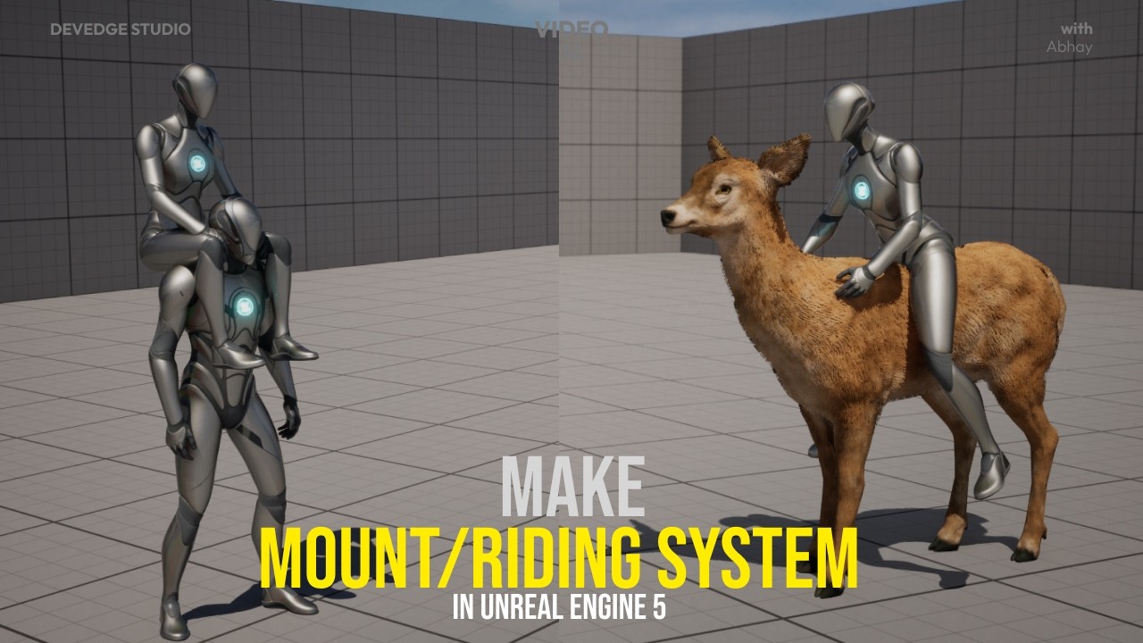 Mount or Riding Character in Unreal Engine!