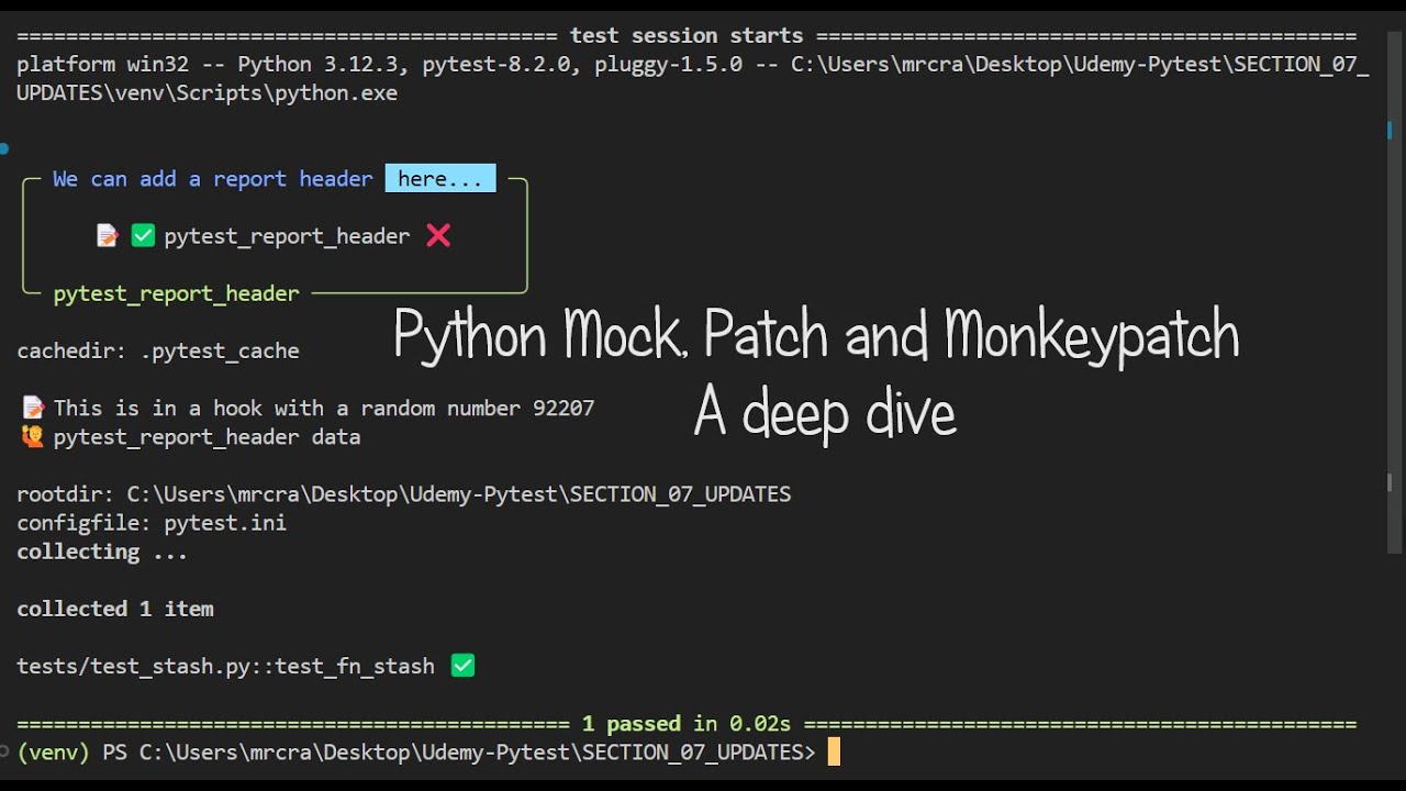 Python Mock Deep Dive - 12 Patching requests using PyTest's monkeypatch