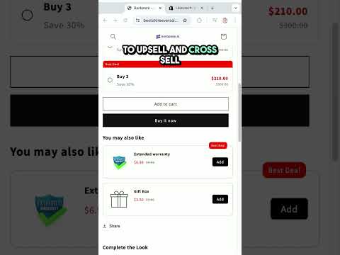What is the Best Upsell and Crossell Shopify App for Clothing Store #shopifystore #shopifyapps