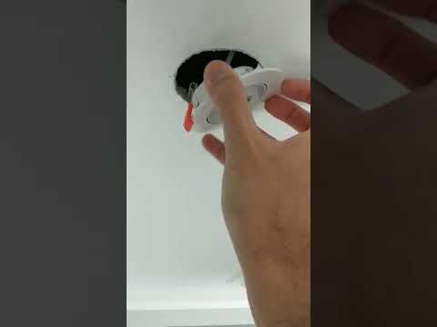 This shows how to install downlight spot led lamp on the gypsum ceiling #shorts