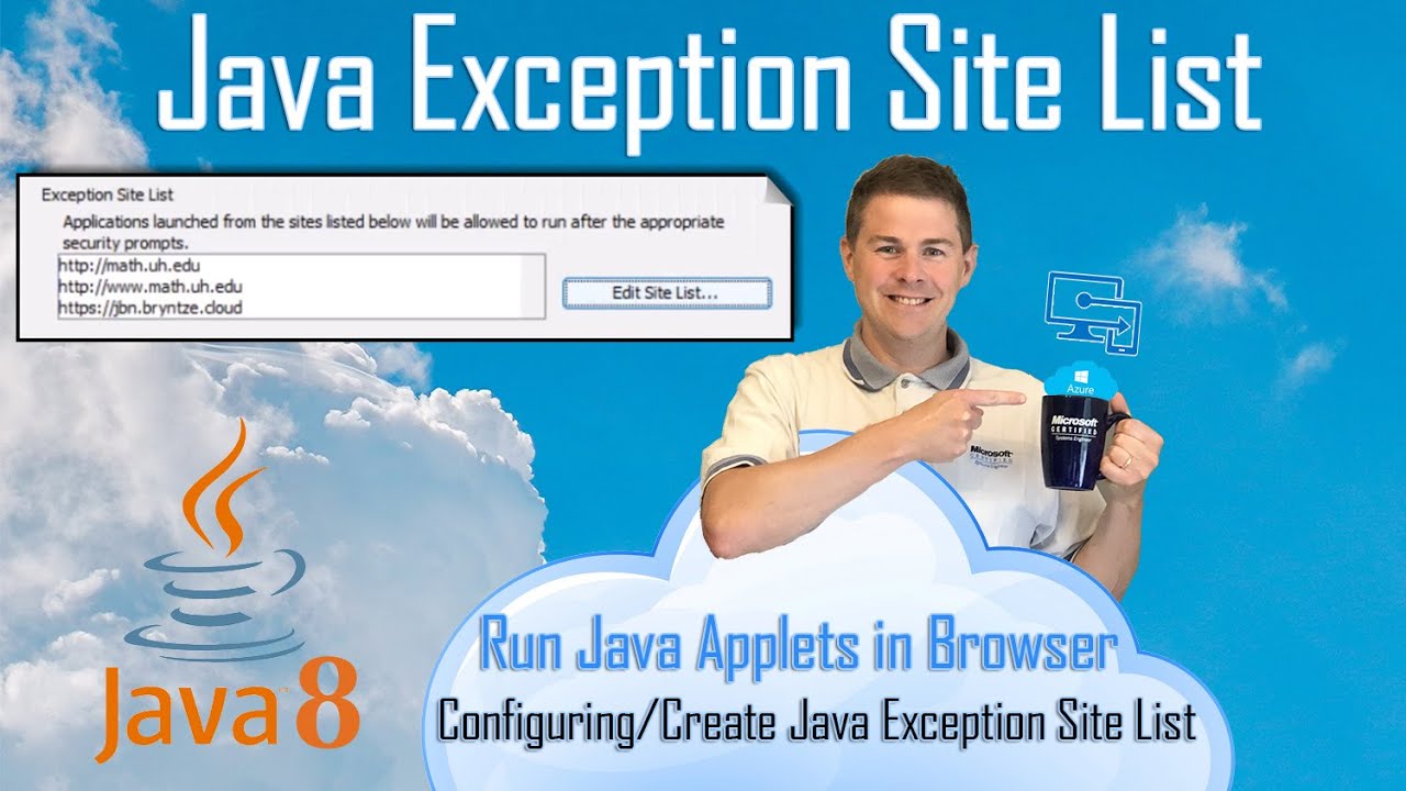 Oracle Java - Configure Java Exception Site List  (4/7)