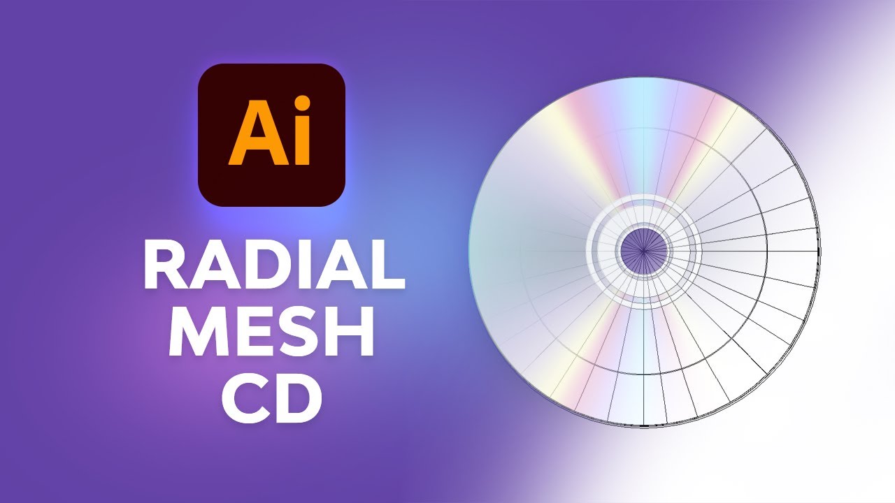 How to Create a Radial Mesh in Illustrator and Make a Vector CD