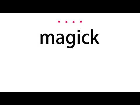 How to pronounce magick - Vocab Today