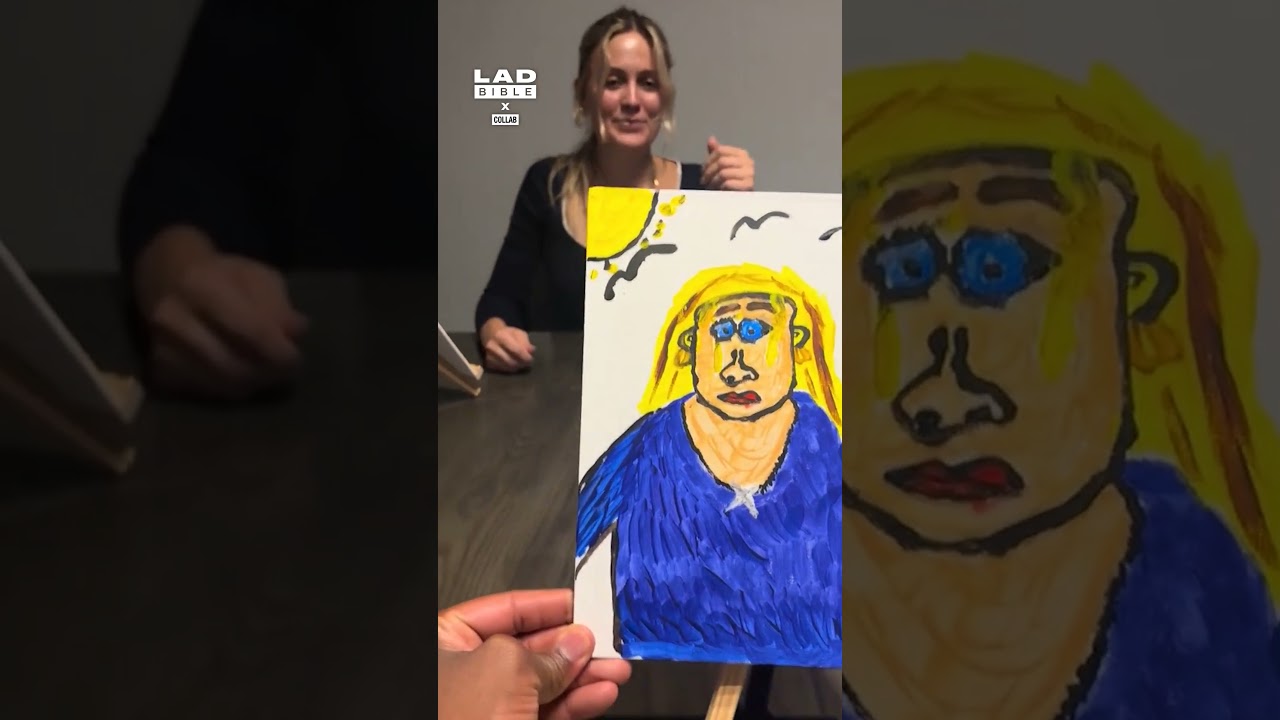Couple do the paint each other's portraits challenge 🤣 (🎥: Collab)