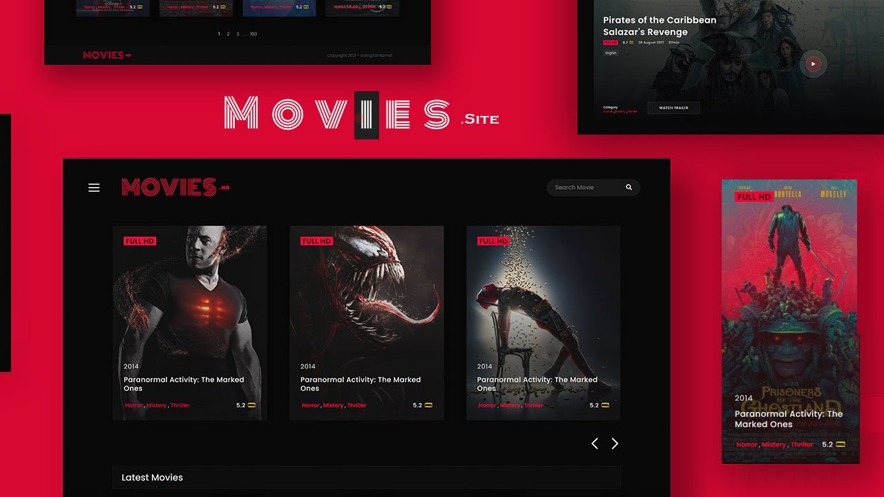 How To Create A Complete Movie Website Using HTML CSS And JavaScript