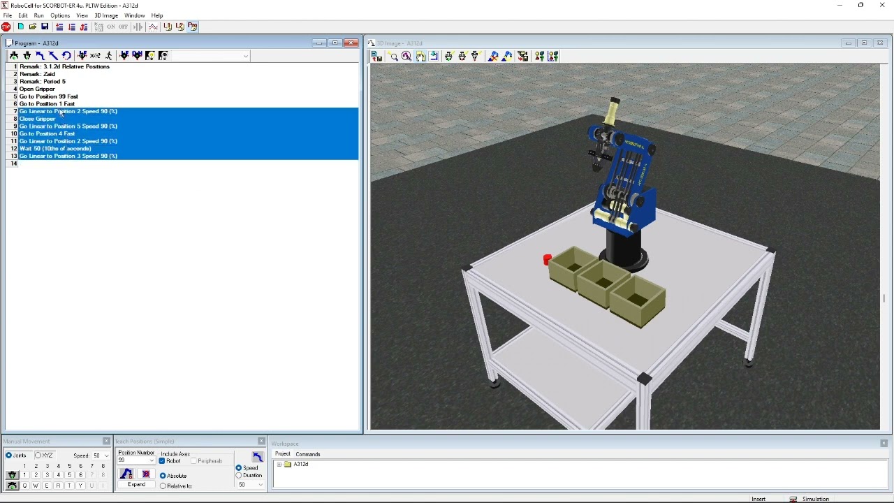 Robocell 3.1.2.d - Relative Positions