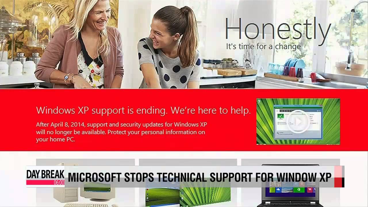 Microsoft stops technical support for Window XP