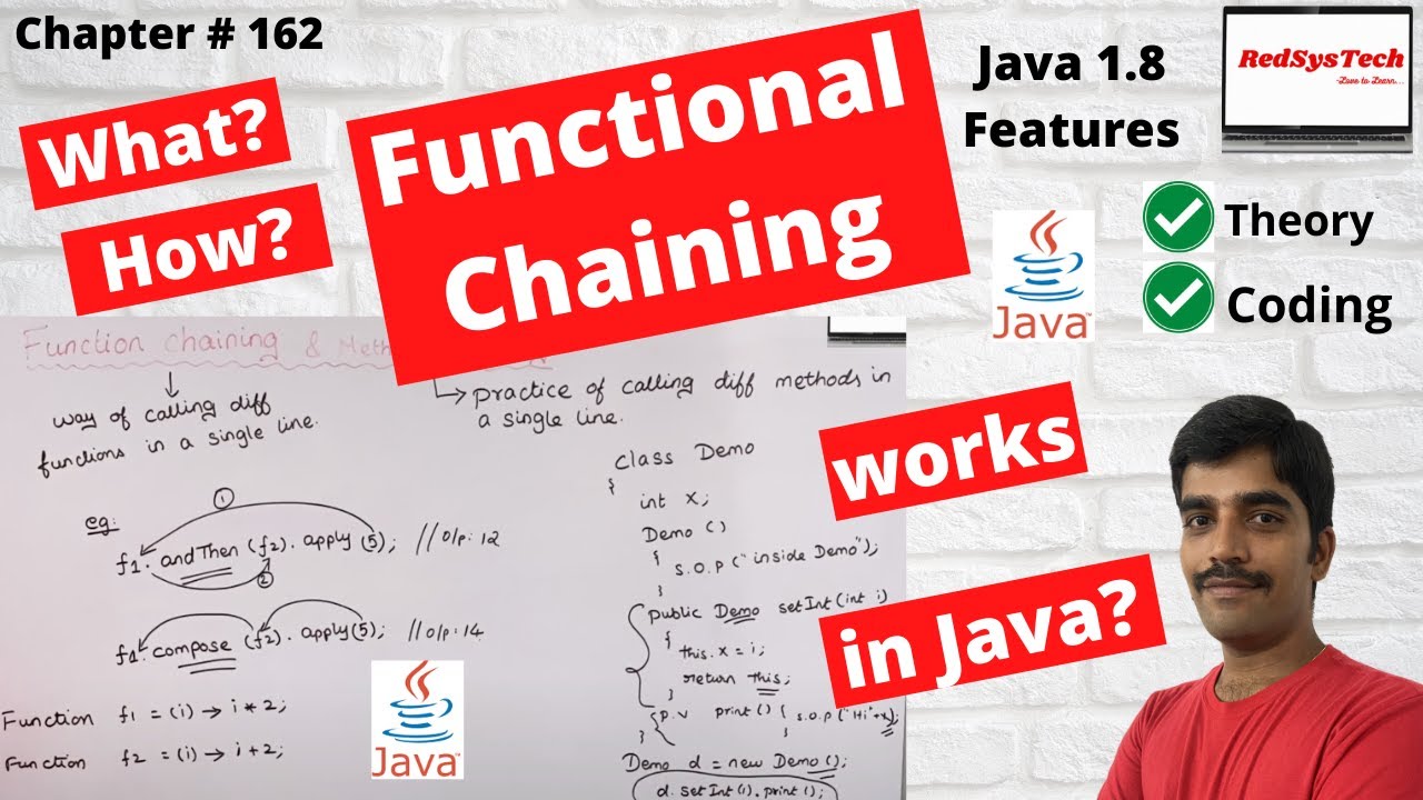 # 162 Java Function chaining | Function Chaining in Java | java 8| java|RedSysTech|Function Chaining