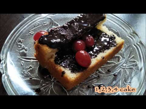1,2,3,4 easy to memorize cake recipe made without an oven