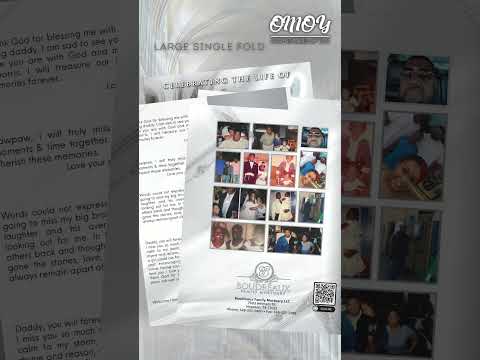 Jerome Michael Smith Funeral Program Design - Large Single Fold