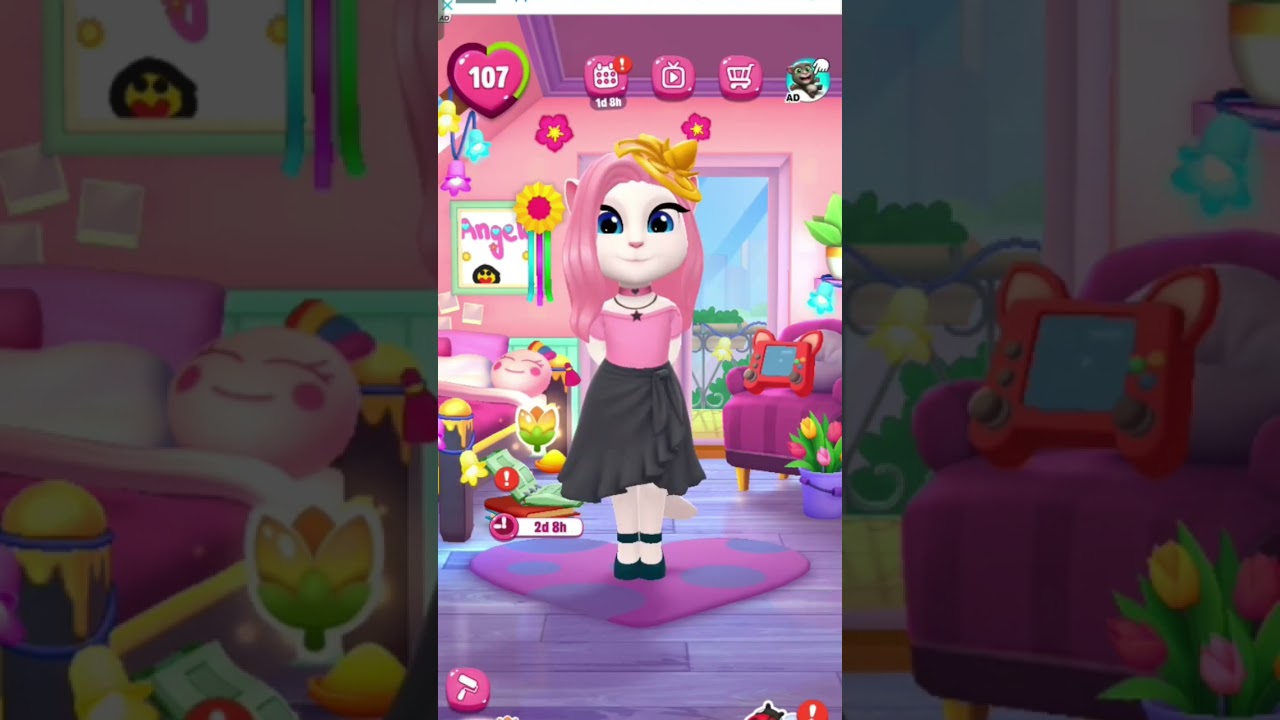Angela's style of changing clothes pt4 #youtube #angela #games #outfit7