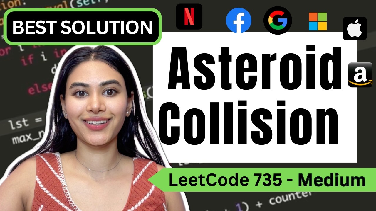 Asteroid Collision - LeetCode 735 - Python #leetcode #leetcode75