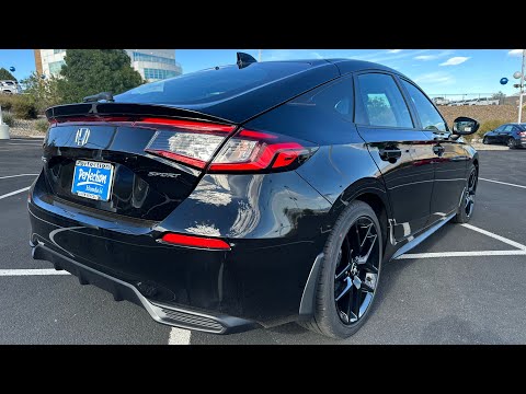 2024 Honda Civic Sport Hatchback - Crystal Black Pearl - Walkaround