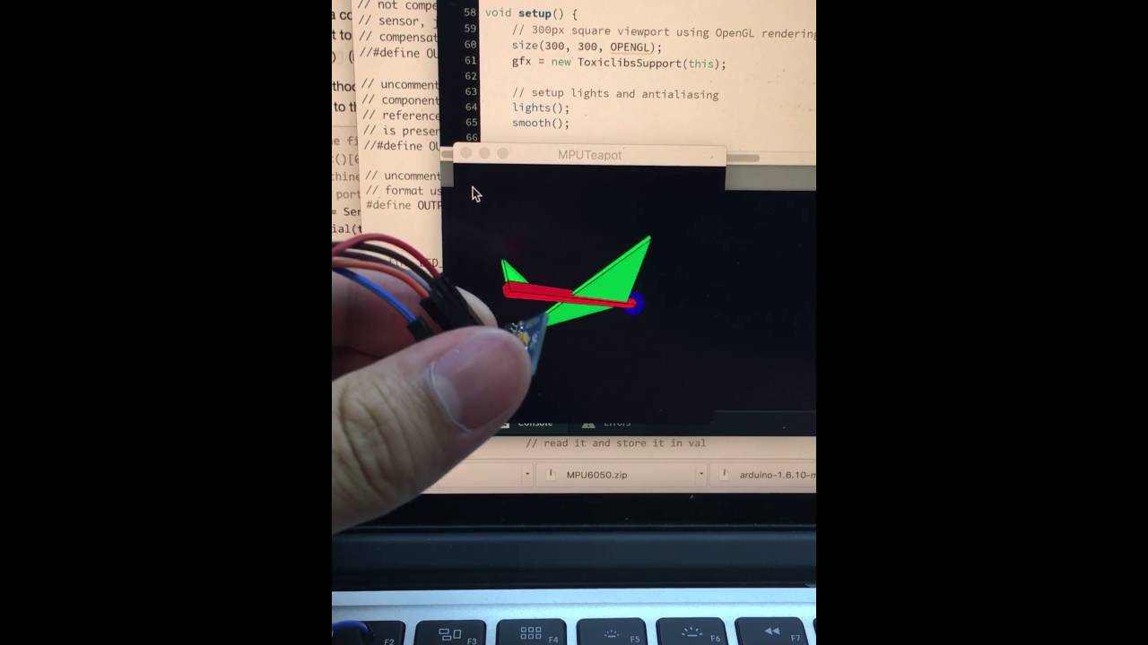 IMU Data Visualization using Arduino and Processing