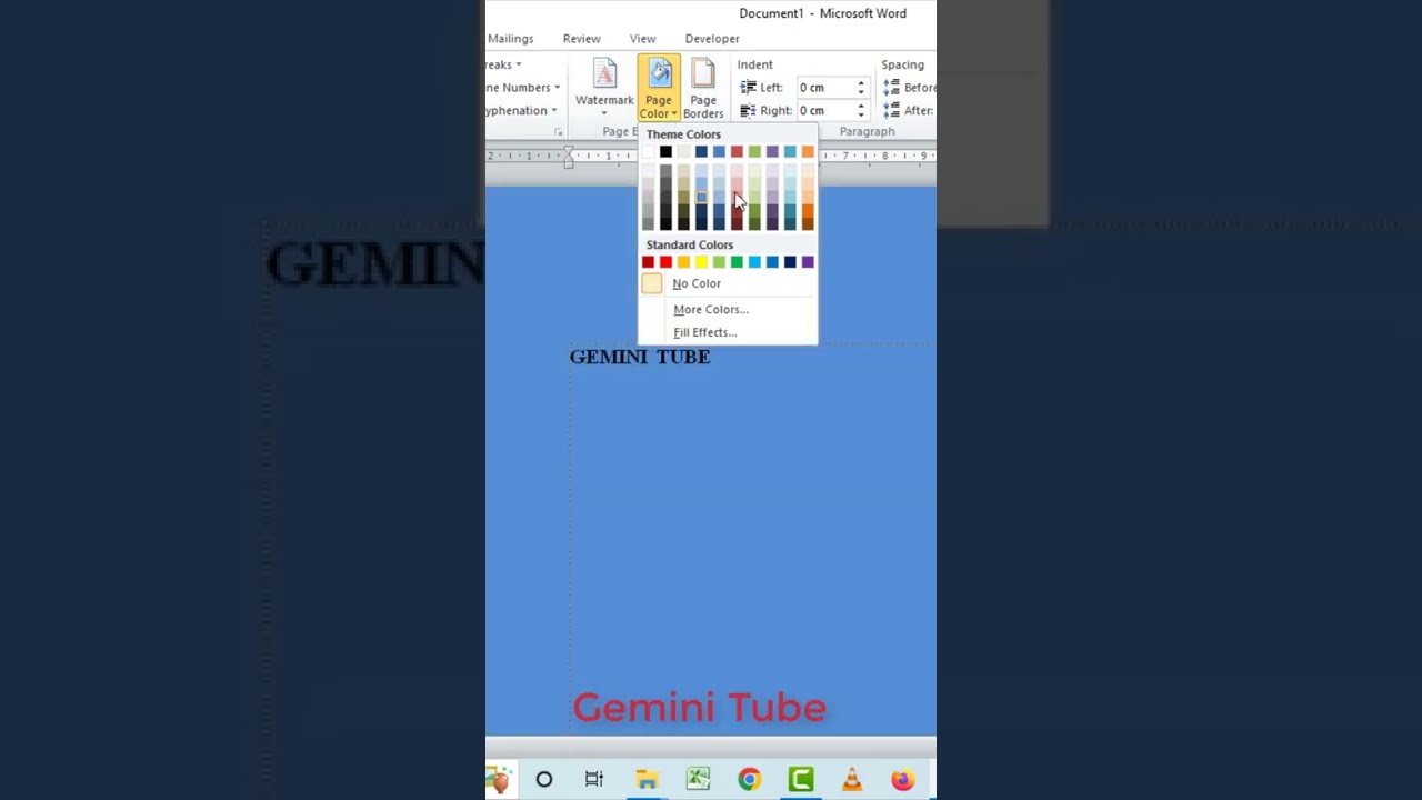 Cara Mengubah Warna Kertas di Microsoft Word  #Shorts