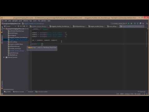 Python Program to find the Biggest and Smallest of 3 numbers using lists || programminginpython.com